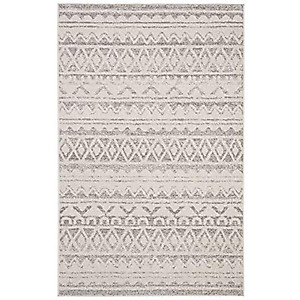 SAFAVIEH Adirondack Collection 8' x 10' Ivory/Grey ADR119B Moroccan Boho Distressed Non-Shedding Living Room Bedroom Dining Home Office Area Rug