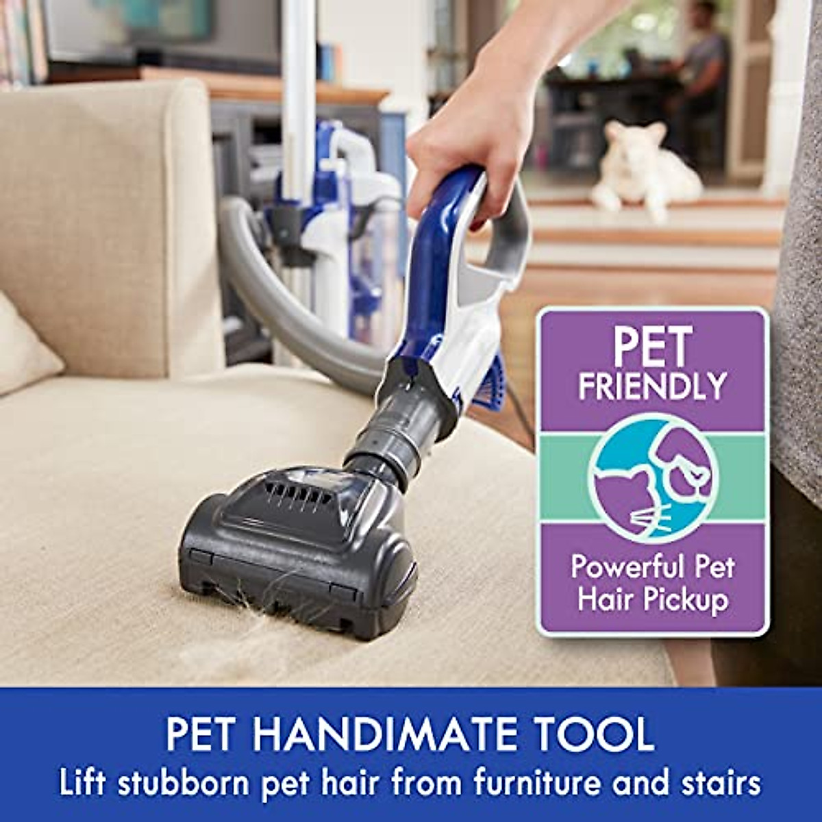 Kenmore Bagless Upright Vacuum 2-Motor Power Suction Carpet Cleaner, 2 Liters, Navy