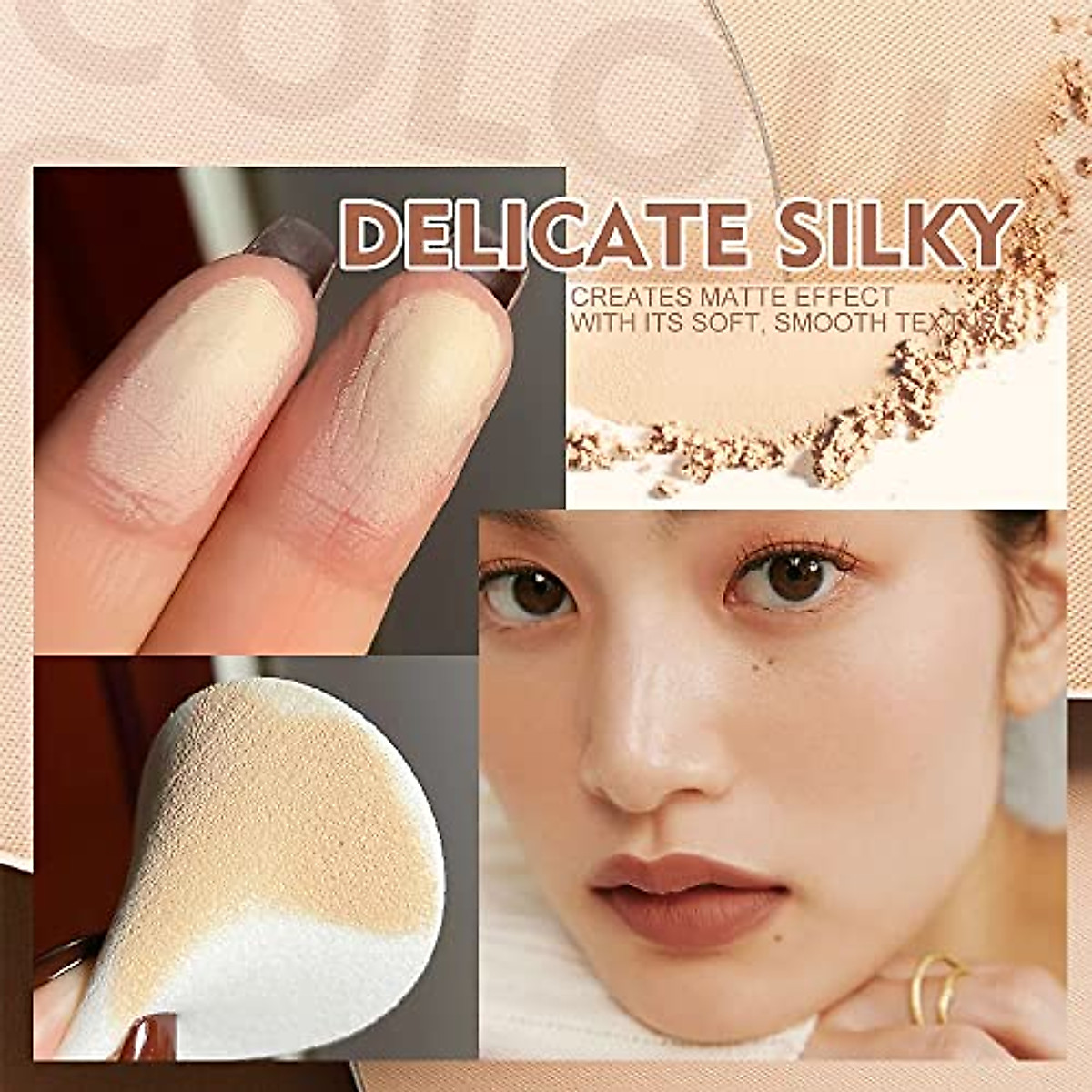 Oil Control Face Pressed Powder,Matte Smooth Setting Powder Makeup,Waterproof Long Lasting Finishing Powder,Cruelty Free Lightweight Face Cosmetics,Shine Control,Vegan Friendly,0.28Oz(NATURAL BEIGE)