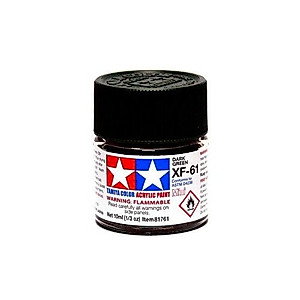 TAMIYA 81761 Acrylic Mini XF61 Dark Green 1/3 oz