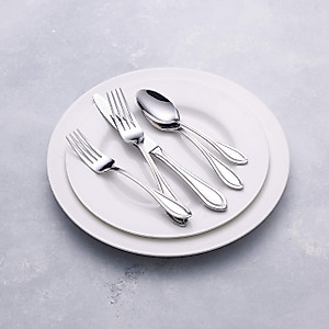 Pfaltzgraff Randall Flatware Set, 45-Piece, Stainless Steel