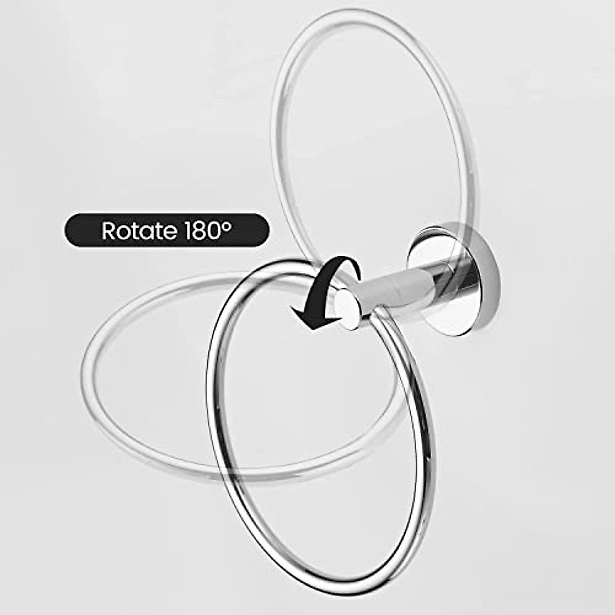 WEIKO Chrome Toilet Paper Holder Towel Ring,Bathroom Hardware Set,Hand Towel Holder Wall Mount Tissue Roll Holder with Double Post Bath Accessories SUS304 Stainless Steel 2pc