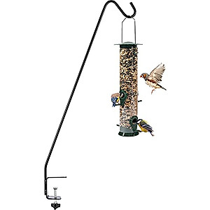 Heavy Duty Deck Hook, Black, 3 Inch Clamp, For Bird Feeders, Planters, Suet Baskets, Lanterns, Wind Chimes and More!