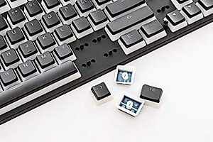 HK Gaming Pudding Keycaps Set | Doubleshot PBT Keycap Set | Full 108 OEM Profile Key Set | ANSI US-Layout | for Mechanical Keyboard | Compatible with Cherry MX, Gateron, Kailh, Outemu | Black