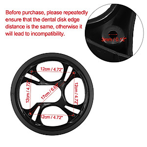 X AUTOHAUX 2pcs 48 Teeth 12cm 4 Holes Bicycle Bike Crankset Chain Wheel Cover Protection Chain Wheel Protective Cover Black