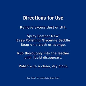 Farnam Leather New Easy-Polishing Glycerine Saddle Soap and Leather Saddle Cleaner, Protects and Preserves Leather, Cleans, Conditions and Polishes, 32 Oz.