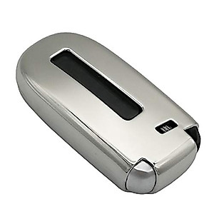 Qty(2) Pink Silver TPU Key Cover Case Fob Holder Jacket Skin for Jeep Grand Cherokee Renegade Chrysler 200 300 Dodge RAM Durango Charger Challenger Journey Dart Fiat