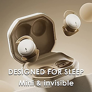 Invisible Sleep Earbuds Wireless Smallest Tiny Small Mini Discreet Earbud Noise Cancelling Sleep Ear Buds for Sleeping Earphones Bluetooth 5.3 Comfort Hidden Headphones for Side Sleepers, Work (Nude)