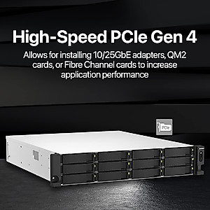 QNAP TS-h1887XU-RP-E2334-16G-US 18 Bay 2U Rackmount Hybrid NAS with Intel® Xeon® Processor, Dual 10GbE, ZFS Storage for Virtualization and Data-Intensive Enterprise Applications