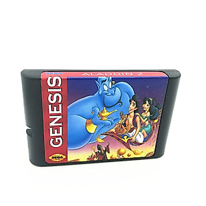 Royal Retro Aladdin 2 For Sega Genesis & Mega Drive 16 Bit Video Games Conosle (Black)