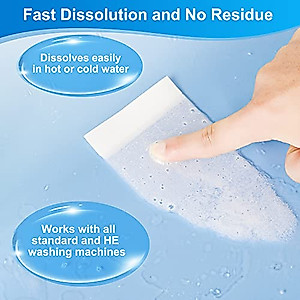 LANSIRY Laundry Detergent Sheets - 200 Loads Fresh Linen Scent Washing Detergent Strips, Compact Lightweight Liquidless Eco-Friendly Hypoallergenic Portable Soap Sheets for Save Space and Travel