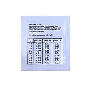 DuvinDD 18 Pack pH Buffer Solution Powder for Precise pH of pH Meter, pH Calibration Solution Powder Packets pH 6.86/4.01/9.18