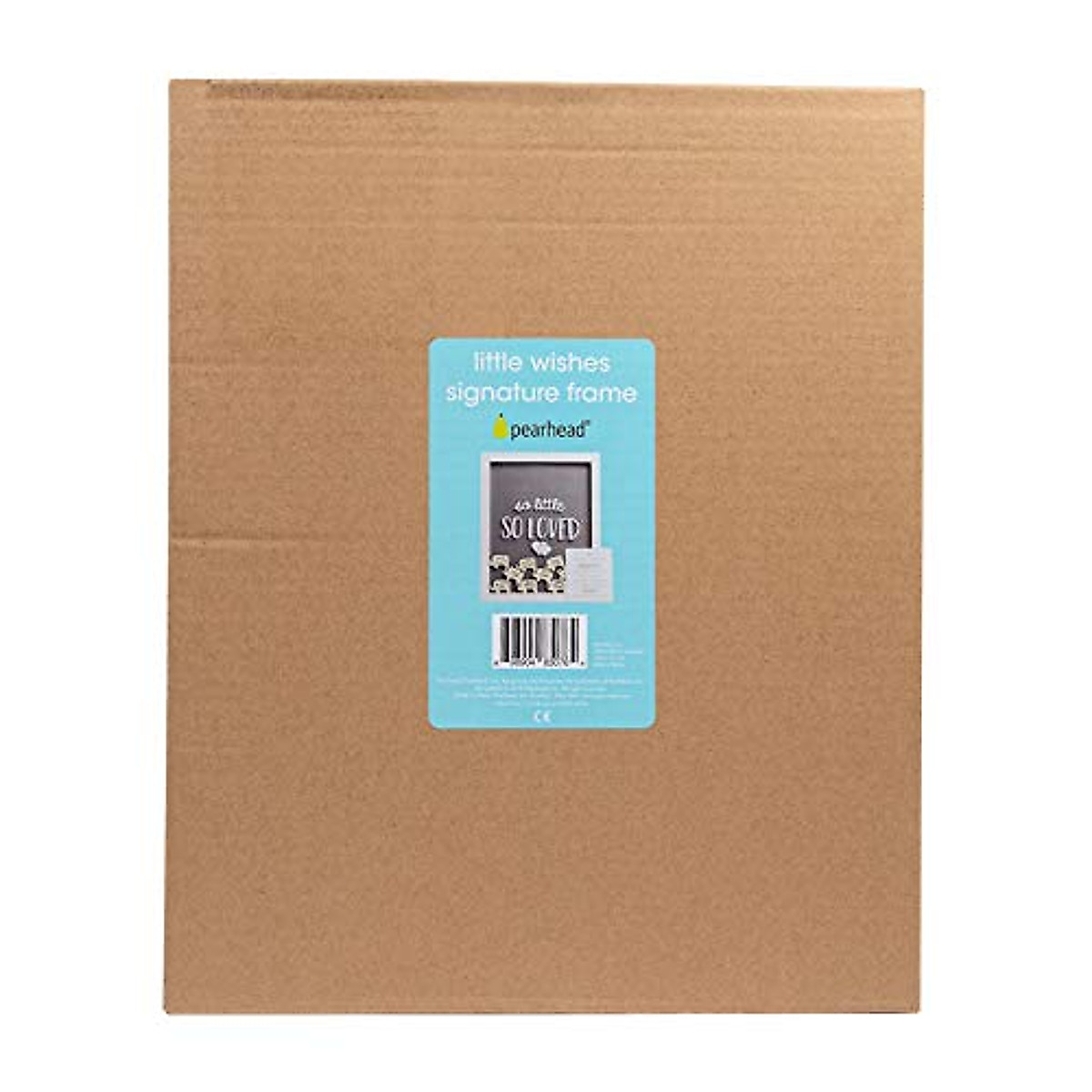 Pearhead So Little So Loved Wooden Elephant Token Frame, Little Wishes Signature Baby Shower Guestbook Alternative, Gender-Neutral Pregnancy Keepsake With 65 Signature Tokens and Pen, Gray and White