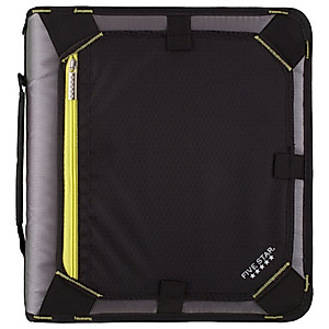 Five Star Zipper Binder, 2 Inch 3 Ring Binder, Expansion Panel, Durable, Color Selected For You, 1 Count (29052)