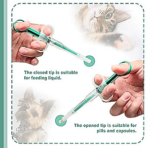 FULUWT Cat Pill Shooter, Dog Pill Gun with 2 Soft Silicone Tips, Pet Medical Dispenser for Baby Animals, Medicine Syringe for Small Animals.