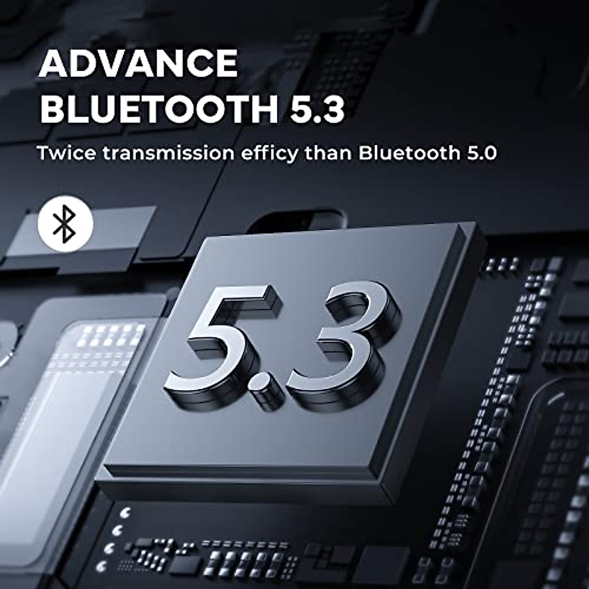 Wireless Earbuds,True Wireless Bluetooth 5.3 Earbuds,75H Playtime IPX7 Waterproof Headphones with LED Digital Display & CVC 8.0 Noise Cancelling Mic in-Ear Earphone for iPhone Android