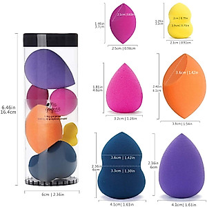 Miss Gorgeous London Makeup Sponge Set Blender Beauty Foundation Blending Sponge - Multi-colored 6 Pieces