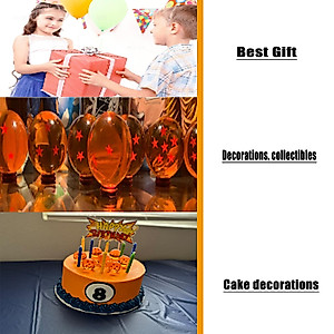 KAZETEC New Collectible Medium Crystal Resin Stars Balls Dragon Ball - Anime Collectibles New Gift Box Set of 7pcs(1.7 in in diameter/43 MM in Diameter)