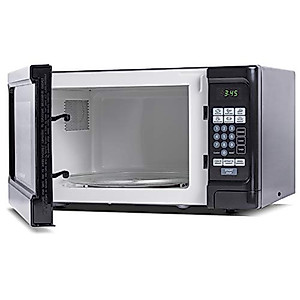Countertop 1.1 Cubic Feet Microwave Oven, 1000 Watt, Black Front with Black Cabinet, Commercial Chef CHCM11100B