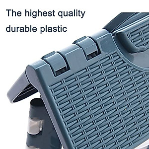 QSYW Folding Step Stool Compact Plastic Foldable Step Stool Holds Up to 300 lbs,12 inches,30cm,Non-Slip(Green) 1PCS