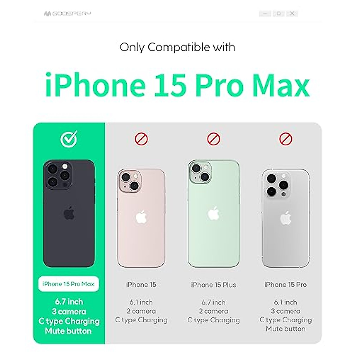 GOOSPERY Rich Wallet Compatible with iPhone 15 Pro Max, Extra Card Slot Flap Functional & Fashionable Stylish PU Leather Flip Card Holder Phone Cover - Hot Pink