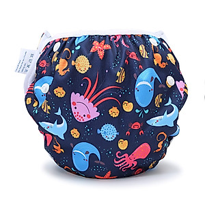 storeofbaby 4 Pcs Reusable Beach Diaper Washable Swimsuits for Babies
