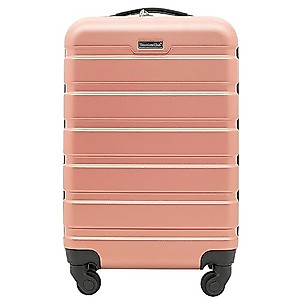Travelers Club Harper Luggage, Rose Gold, 20-Inch Carry-On