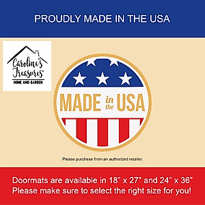 Caroline's Treasures MLM1156MAT Lots of Black Great Dane Doormat 18x27 Front Door Mat Indoor Outdoor Rugs for Entryway, Non Slip Washable Low Pile, 18H X 27W