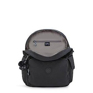 Kipling Women's City Pack Medium Backpack, Black Noir, 10.5" L x 14.5" H x 6.75" D