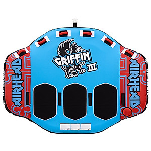 Airhead Griffin 3, 1-3 Rider Towable Tube for Boating,blue