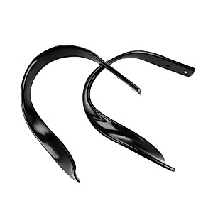 Sumnacon 2 Pcs Aluminum Alloy Curtain Holdbacks - Decorative Wall Mounted Drapery Tiebacks with Screws, Heavy Duty Window Treatment Holdbacks for Home Decor, Black