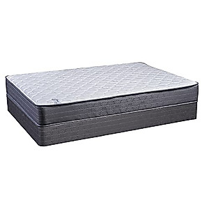 Treaton, 8-Inch Gentle Firm Supportive Yet Remarkebly Comfortable Innerspring Mattress & 8" Wood Box Spring Set, Twin, Beige