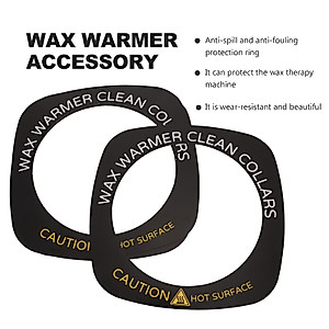 Wax Warmer Clean Collars Waxing Protection Rings 50Pcs Replacement Black Collars Ring for Universal Wax Machine Accessories Square