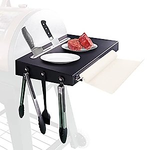 GRISUN Side Table Shelf for Pit Boss Lexington 540 Grills, Heavy Duty Steel Grill Accessories for Pit Boss Lexington - 71505 PB500LX1 Wood Pellet Grill
