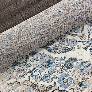 4620 Distressed Cream 3'11x5'3 Area Rug Carpet Large New