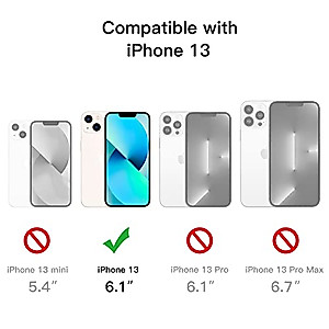 JETech Ultra Slim (0.35mm Thin) Case for iPhone 13, 6.1-Inch, Camera Lens Cover Full Protection, Lightweight, Matte Finish PP Hard Minimalist Case, Support Wireless Charging (Black)