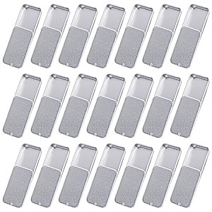 Framendino, 50 Pack Metal Tin Box Containers Mini Empty Slide Top Tin Case Small Rectangular Empty Storage Boxes for Wedding Jewelry Lip Balm Container Cosmetic Organizer