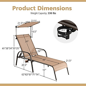 Lounge Chair Recliner, Brown