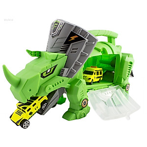 WolVolk Perfect Dinosaur Storage Carrier for Your Dinosaurs and Cars (Includes Mini Dinosaurs and car Toys)