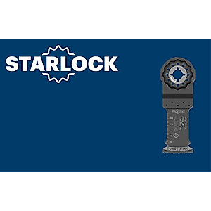 BOSCH OSM114 1-Piece 1-1/4 In. StarlockMax Oscillating Multi Tool Wood Curved-Tec High-Carbon Steel Plunge Cut Blade for Extreme-Duty General-Purpose Applications in Wood