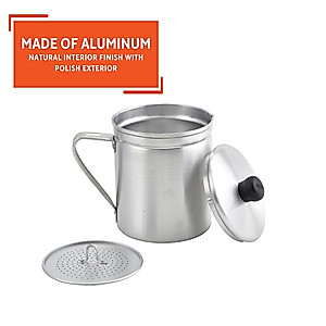 IMUSA USA 1.5 Quart Aluminum Grease Dispenser, Silver