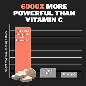 Bully Max 2-in-1 Puppy Vitamins - 30 Chewable Tablets for Development and Growth of Puppies - Dog Vitamin Tablet Supplements for Small Dogs, Large Breed Pups and Growing Dogs - 3 Bottles