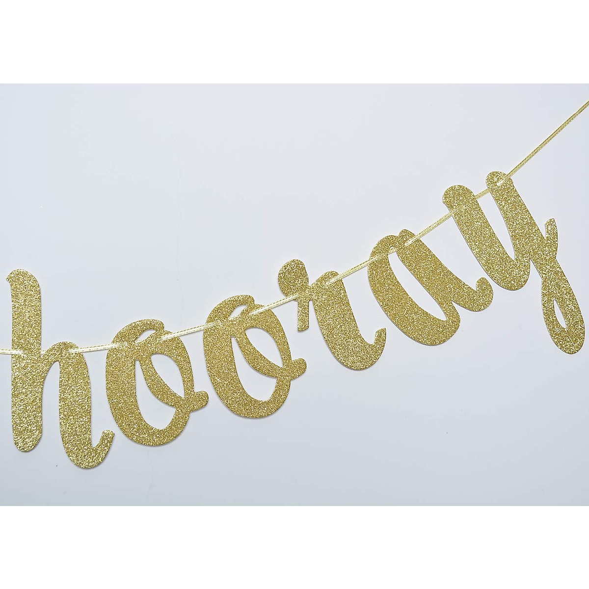 Hip Hop Hooray Gold Glitter Banner