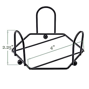 Kingrol 6 Pack Metal Coaster Holders, Coaster Stands for 4-Inch Round and Square Coasters, Hold 4 to 6 Coasters, Black