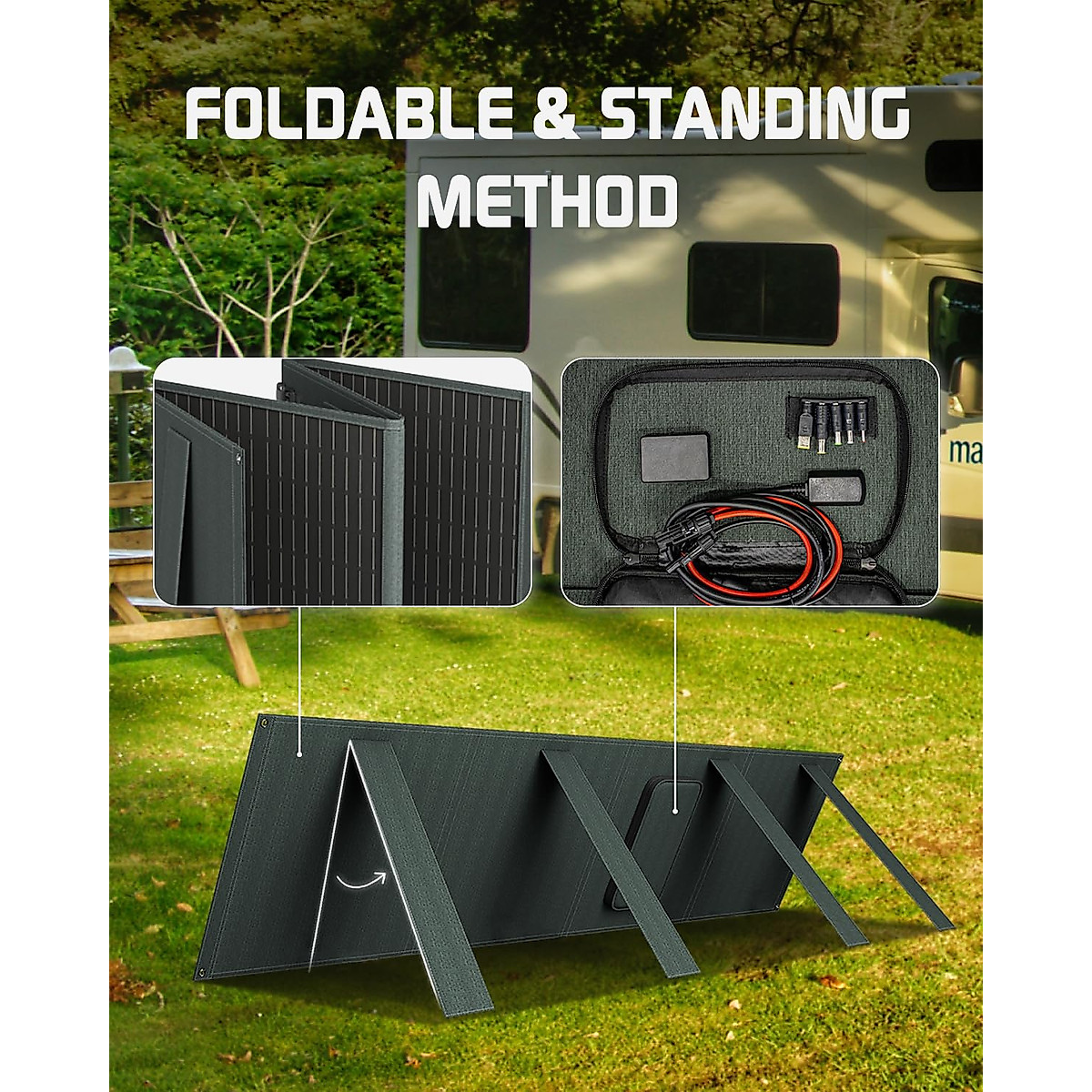 Energizer Portable Power Station 626 Watt-Hours with POWERWIN 110W Solar Panel for Outdoors Camping and Emergency Use, Solar Generator with 600-Watt (Peak 1000W) AC Outlet, 60-Watt PD Fast Charging