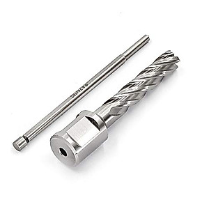 Annular Cutter JESTUOUS 3/4 Inch Weldon Shank 7/16 Cutting Diameter 2 Cutting Depth with Pilot Pin Slugger Bits Two Flat HSS Kit for Magnetic Drill Press,1 Piece