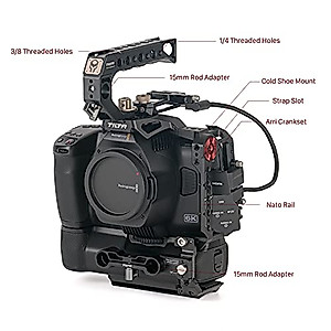 Tilta Camera Cage for BMPCC 6K Pro/G2 | Protective Gear | Mount Accessories | Compatible with Blackmagic Design Pocket Cinema Camera 6K Pro (Black, Basic Kit)