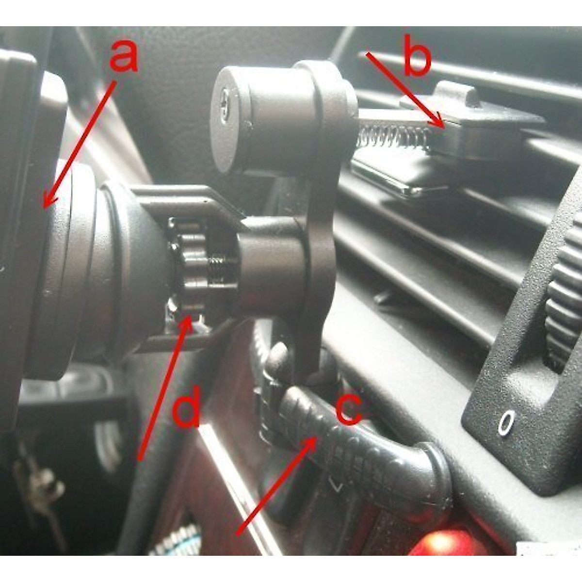 ChargerCity Simple Lock Car Vehicle Air Vent Mount w/Mega Smartphone Holder for Smartphones