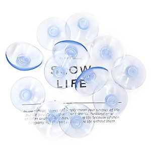 Medsuo 12pcs Suction Cup Glass Suction Pads 40mm Clear PVC Plastic Sucker Pads Without Hooks Extra Strong Adhesive Suction Holder for Home Kitchen and Bathroom Window Glass Door