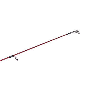 Berkley 7’ Cherrywood HD Spinning Rod, One Piece Spinning Rod, 6-14lb Line Rating, Medium Rod Power, Fast Action, 1/8-3/4 oz. Lure Rating, red